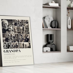 Grandpa Definition Photo Collage Canva Template, Father's Day Gifts ...