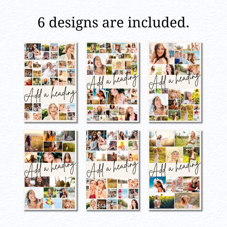 24x36 Photo Collage, Poster Collage for 24 Photos, Canva Template ...