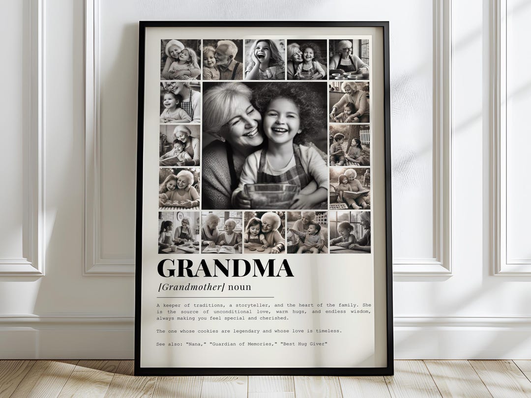 Grandma Definition Photo Collage Canva Template, Mother's Day Gifts ...