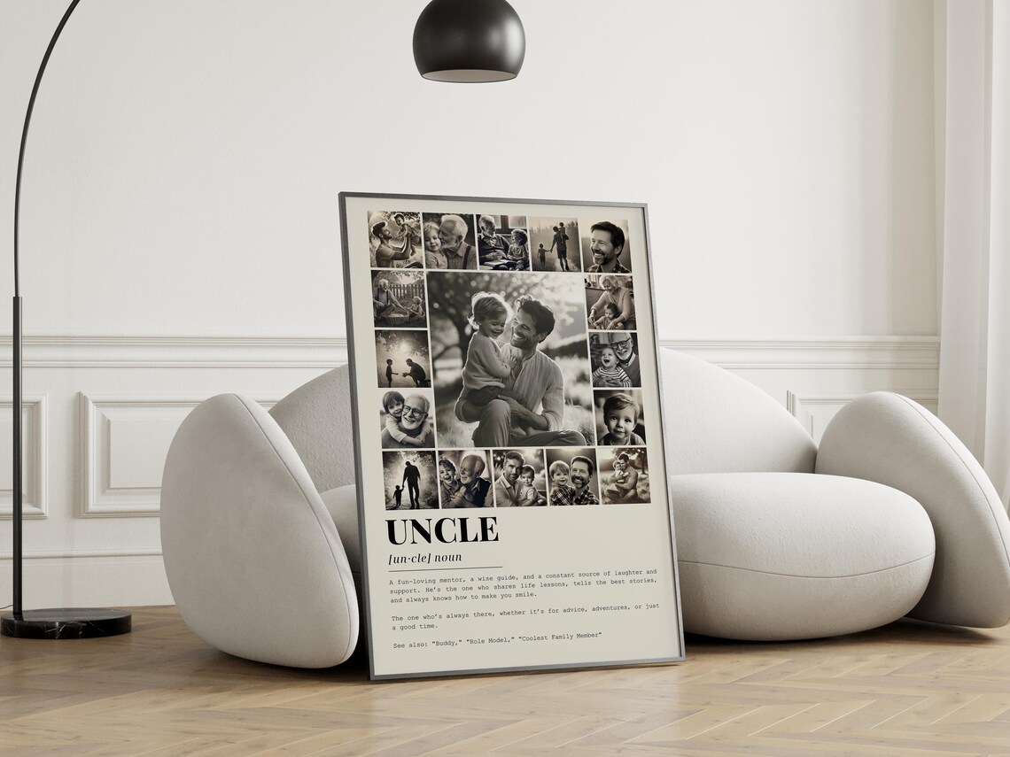 Uncle Definition Photo Collage Canva Template, Best Uncle Gifts ...