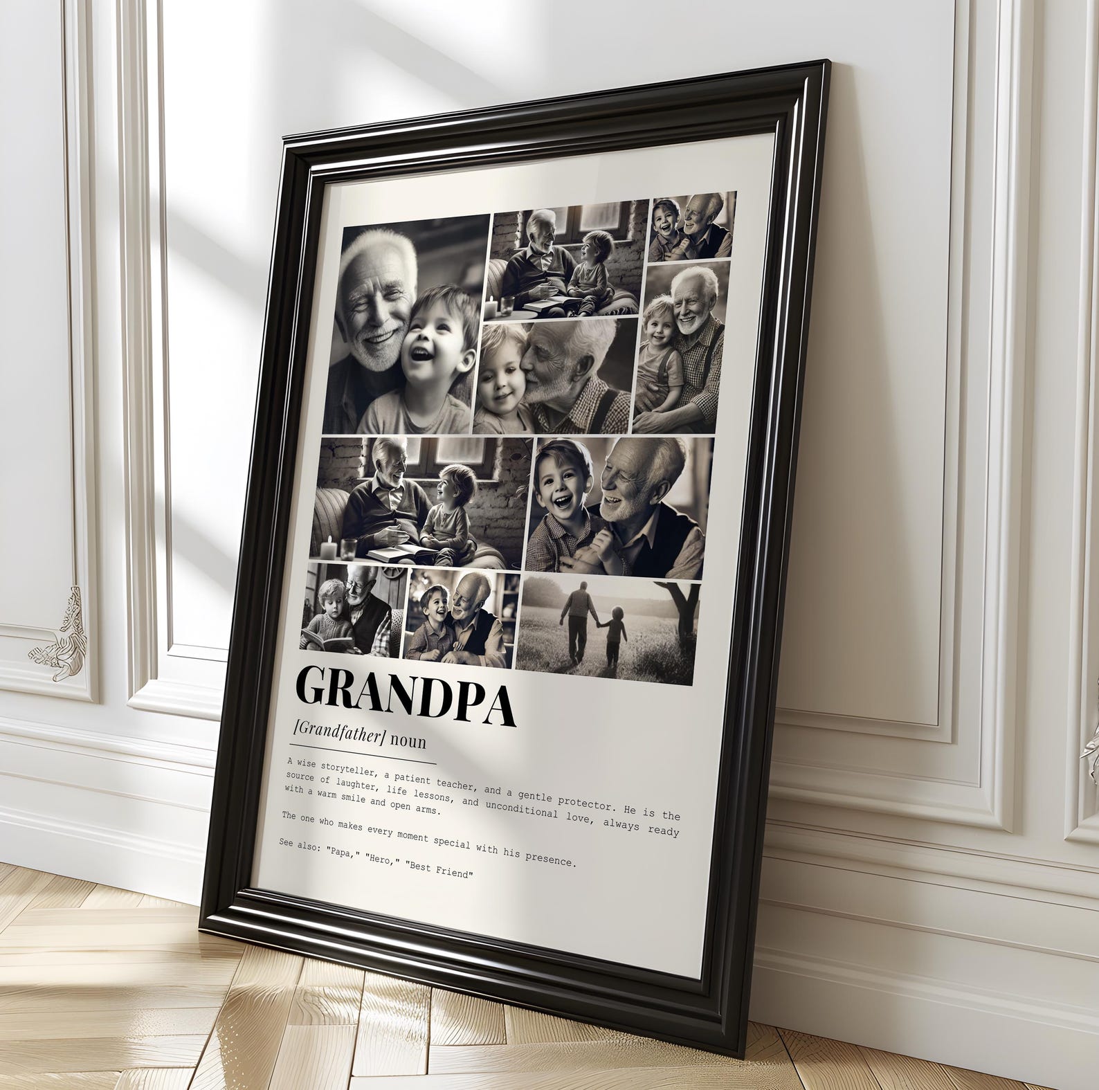 Grandpa Definition Photo Collage Canva Template, Father's Day Gifts ...