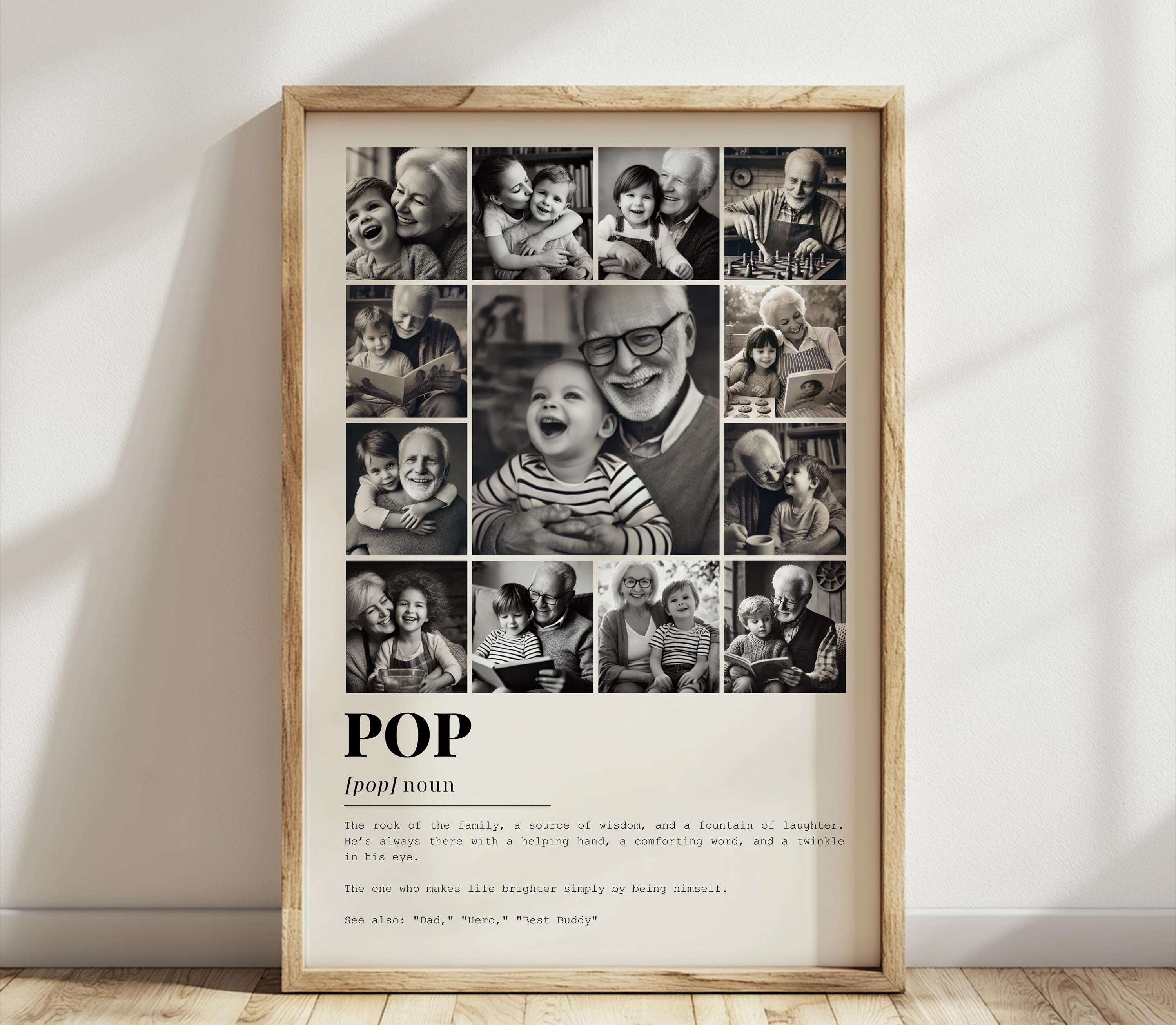 Pop Definition Photo Collage Canva Template, Father's Day Gifts. Daddy ...