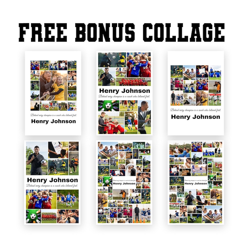 Coach Photo Collage, Coach Picture Frame, Coach Photo Frame, Canva ...