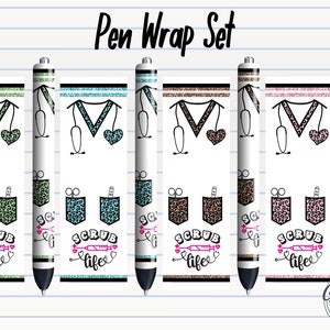 Scrub Life Pen Wrap File Set | Etsy