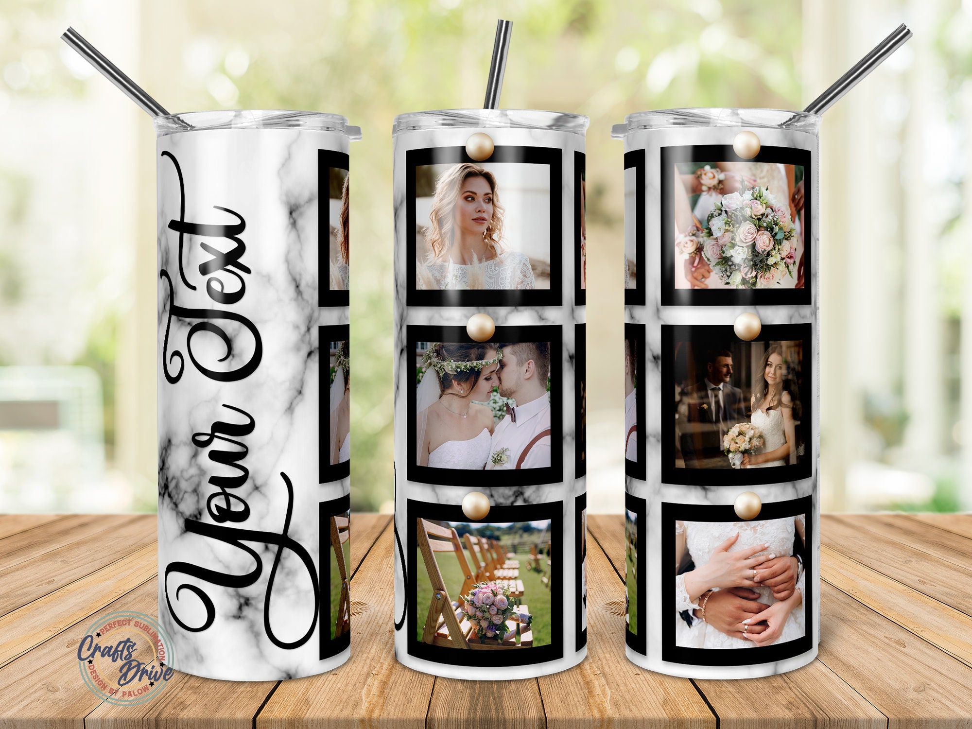 6 Photo Tumbler Template Png Sublimation Photo Collage 20oz - Etsy