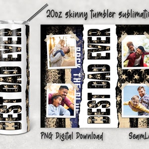 Best Dad Ever Tumbler Photo Frame Father Day Gift 20oz - Etsy