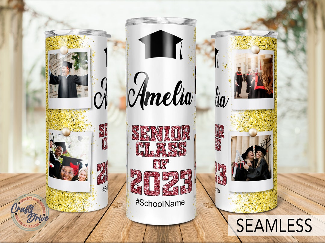 Gold Red Yellow Graduation Tumbler Grad, Senior Class of 2023, 20oz ...