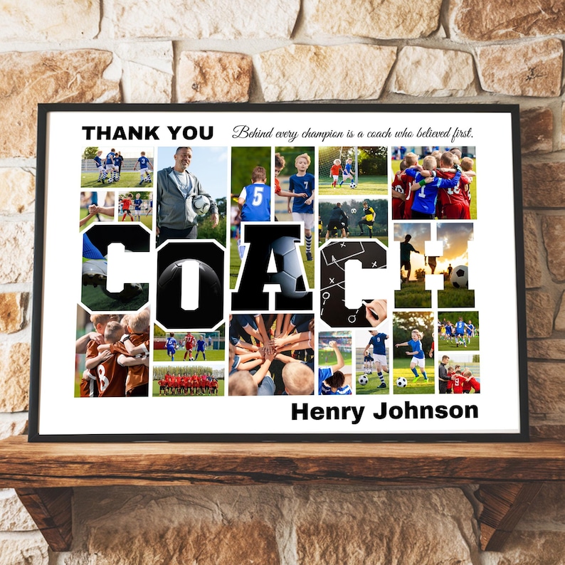 Coach Photo Collage, Coach Picture Frame, Coach Photo Frame, Canva ...