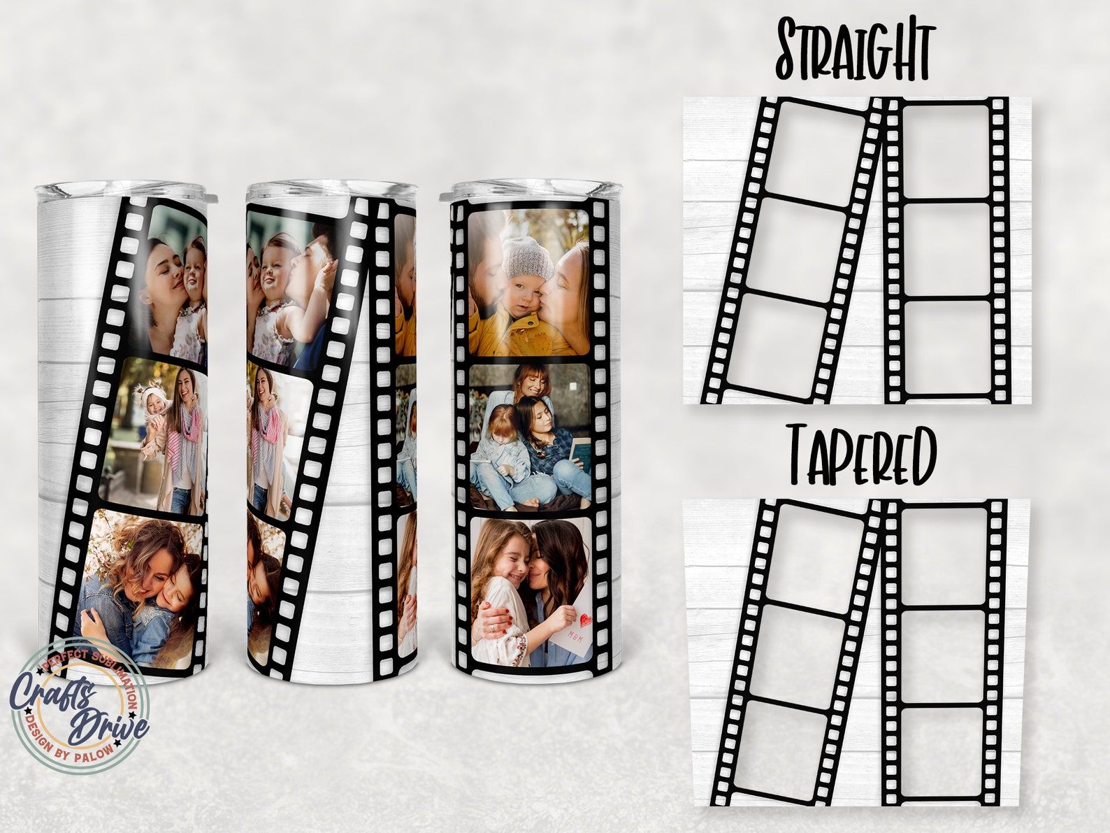 Film Roll Photo Tumbler Template Png Sublimation Photo - Etsy