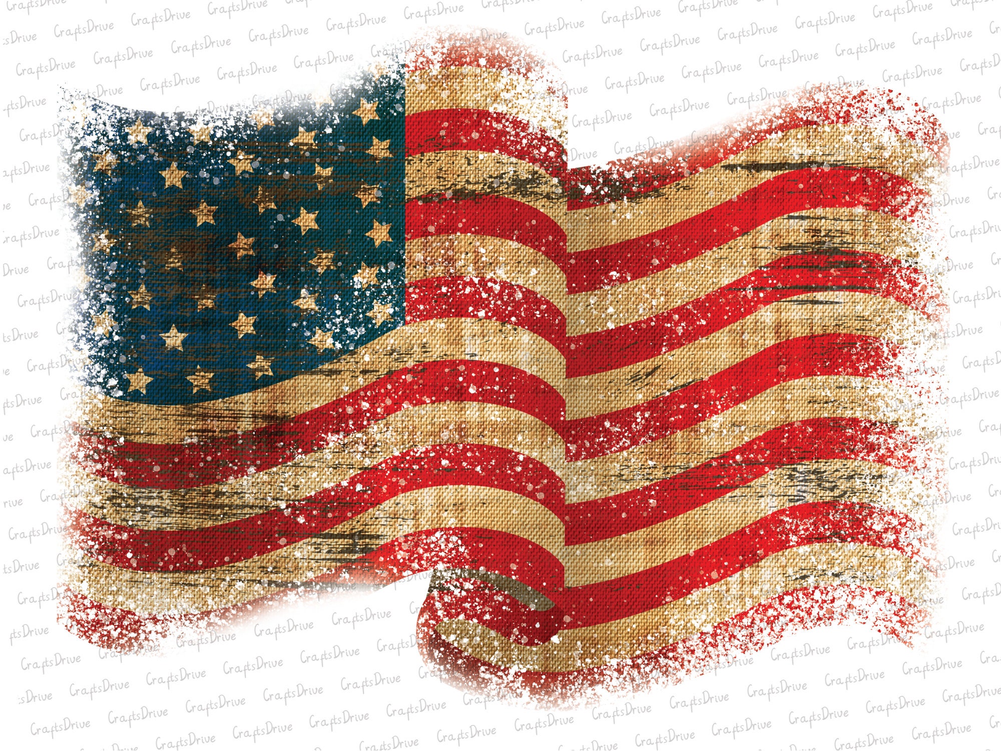 Distressed American Flag PngRed White & Blue USA Flag Png | Etsy