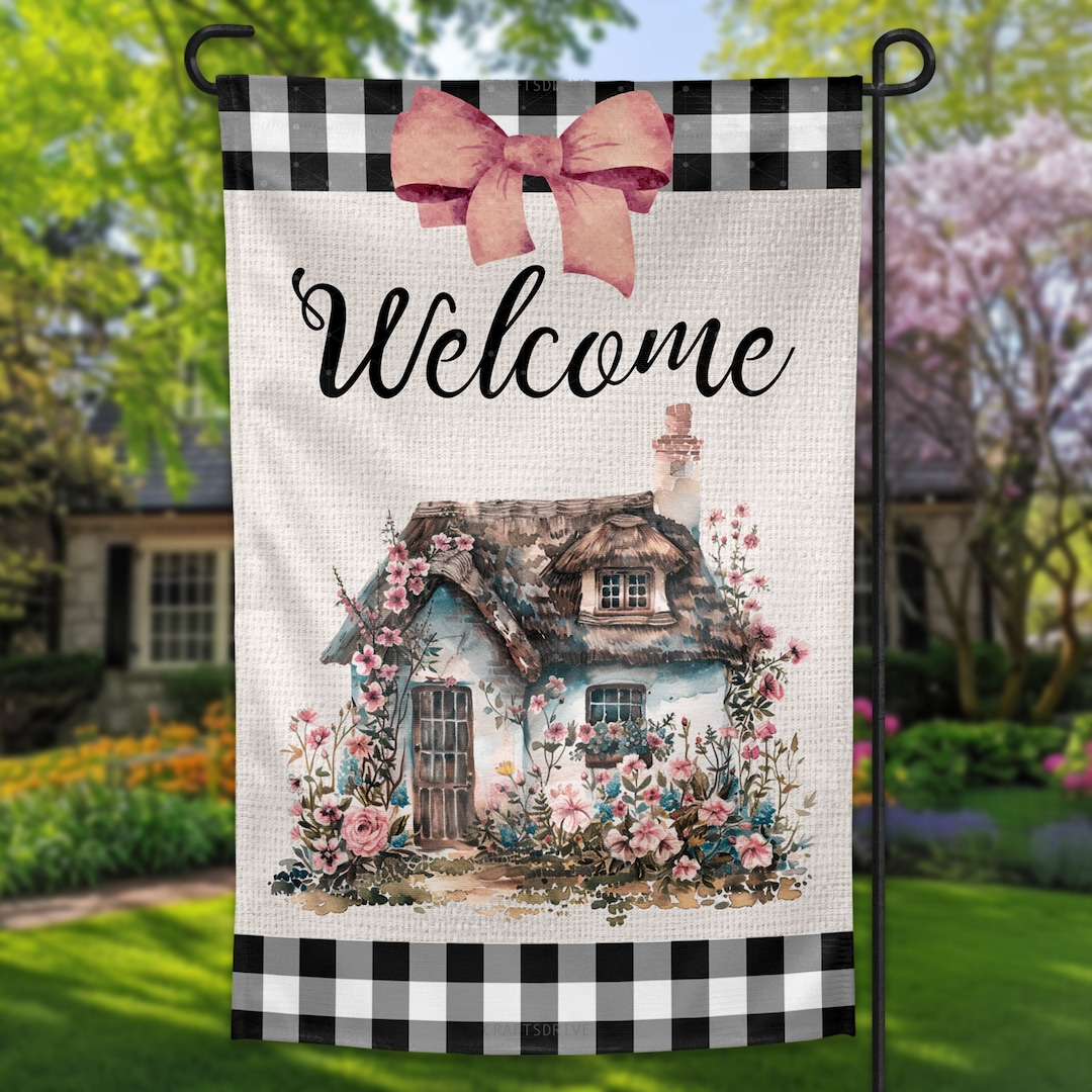 12x18 Welcome Garden Flag, Cottagecore Garden Flag, Welcome to My ...