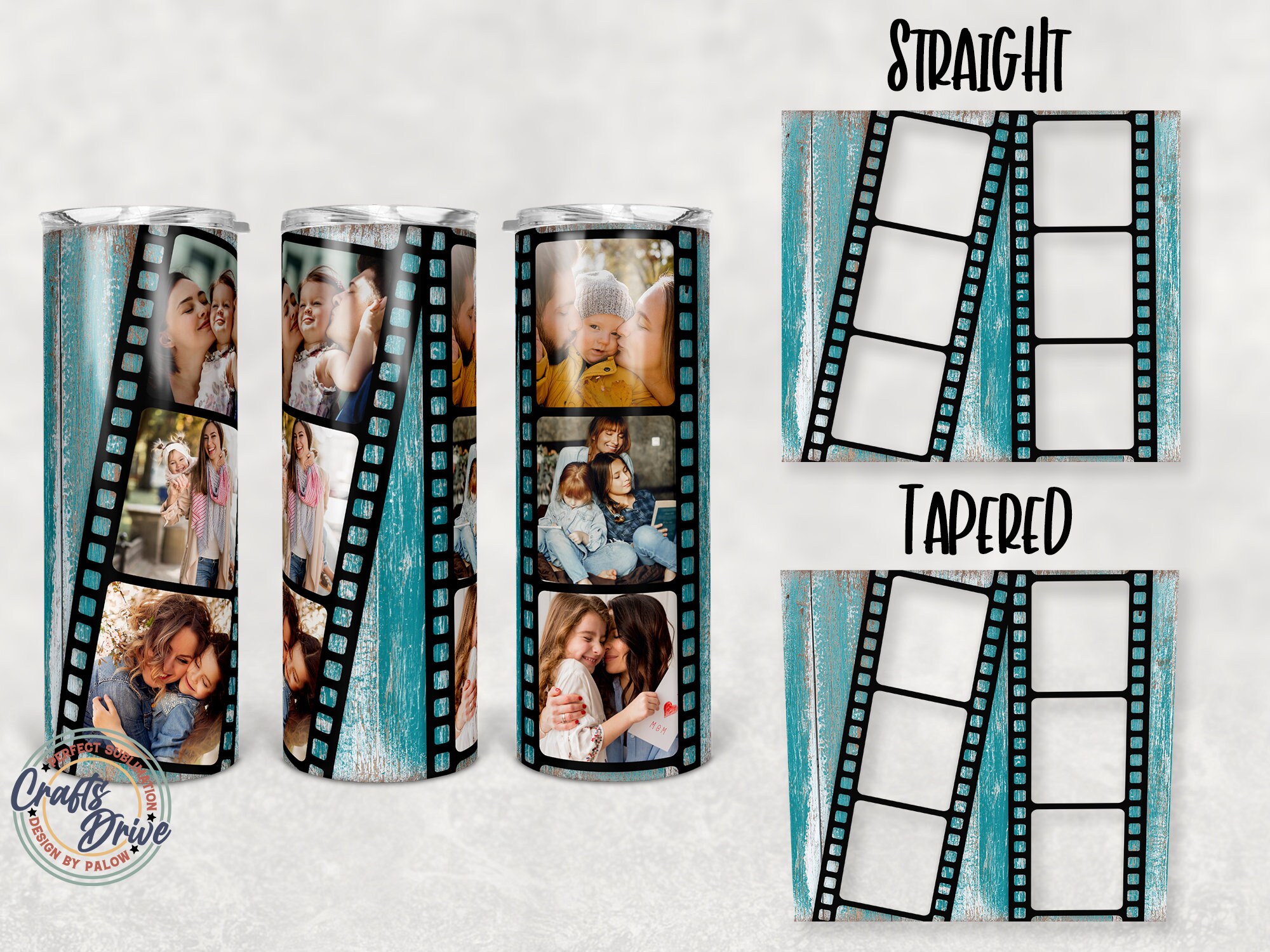 Film Roll Photo Tumbler Template Png Sublimation Photo - Etsy