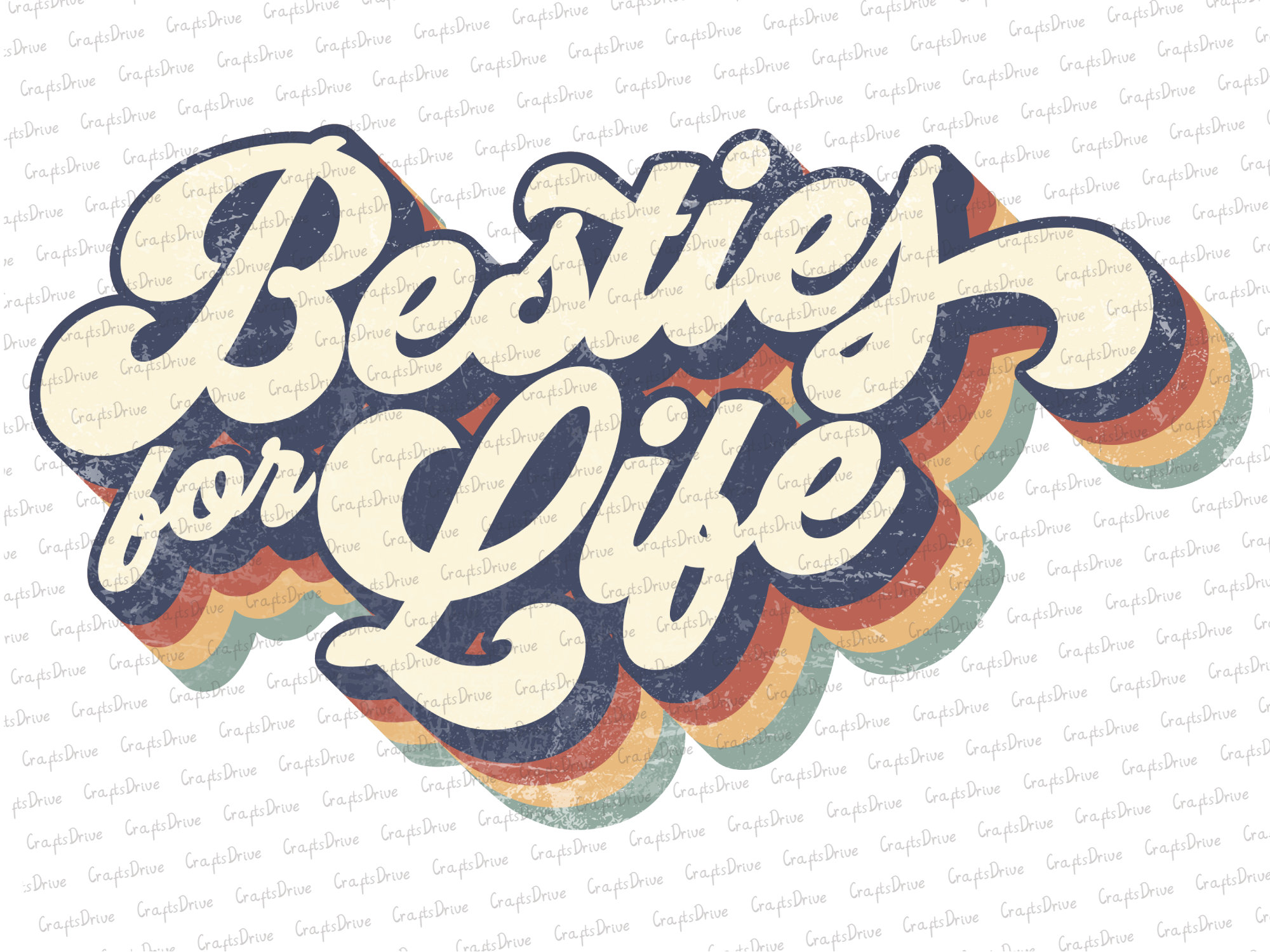 Retro Besties for Life Png Friendship Vintage Sublimation Png - Etsy
