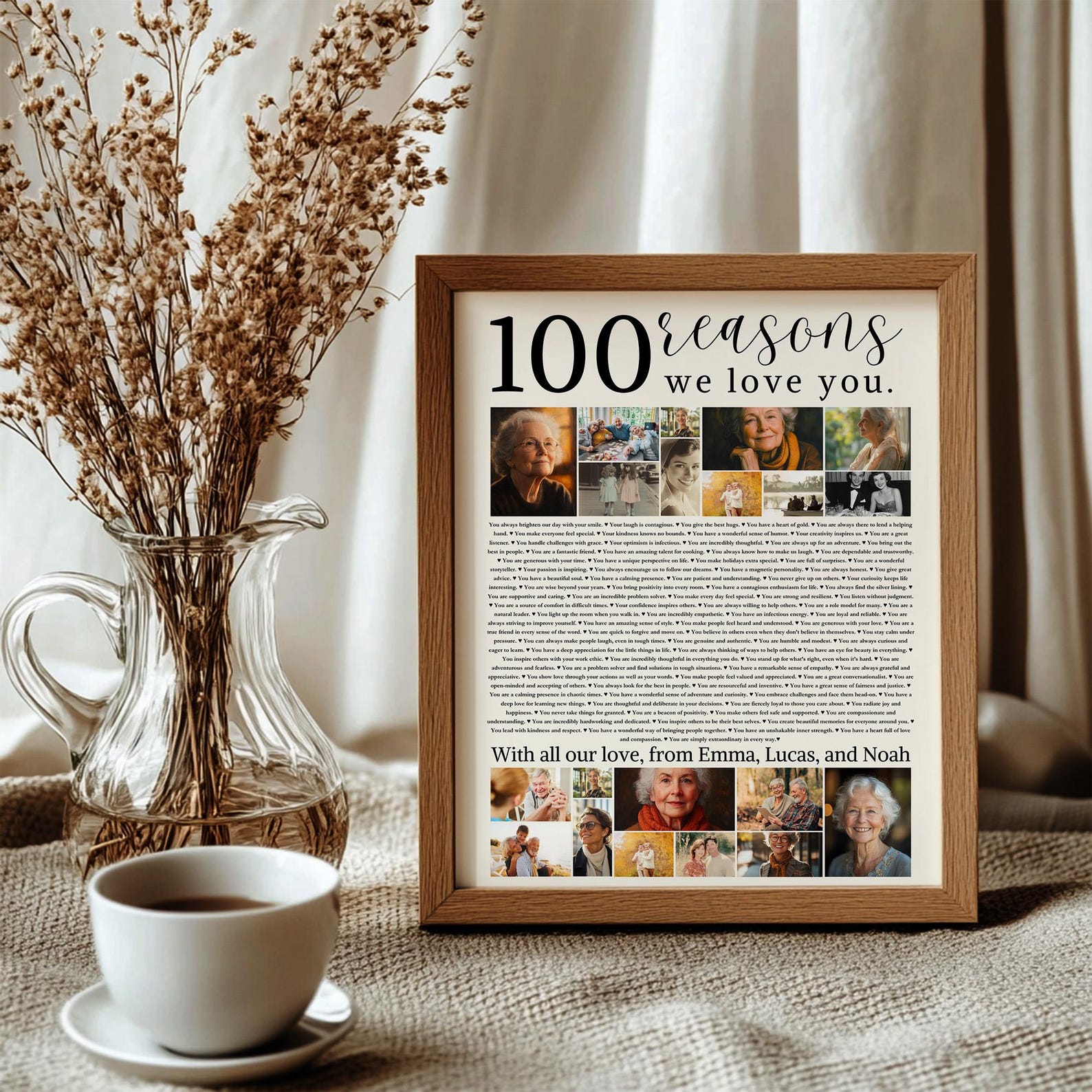 100 Reasons We Love You Birthday Poster Pictures Template Printable ...