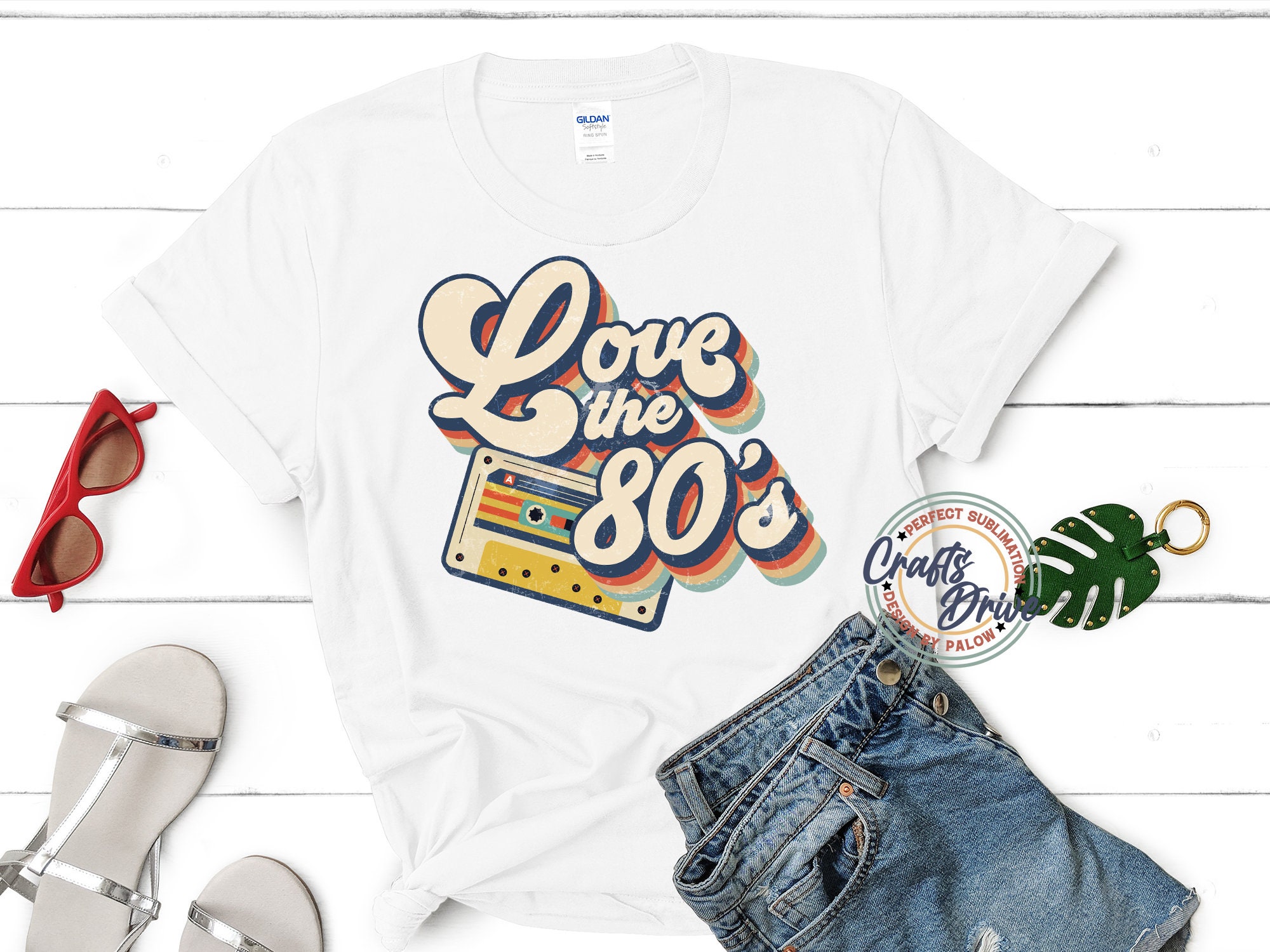 Love the 80's PNG T Shirt Design Sublimation Designs - Etsy