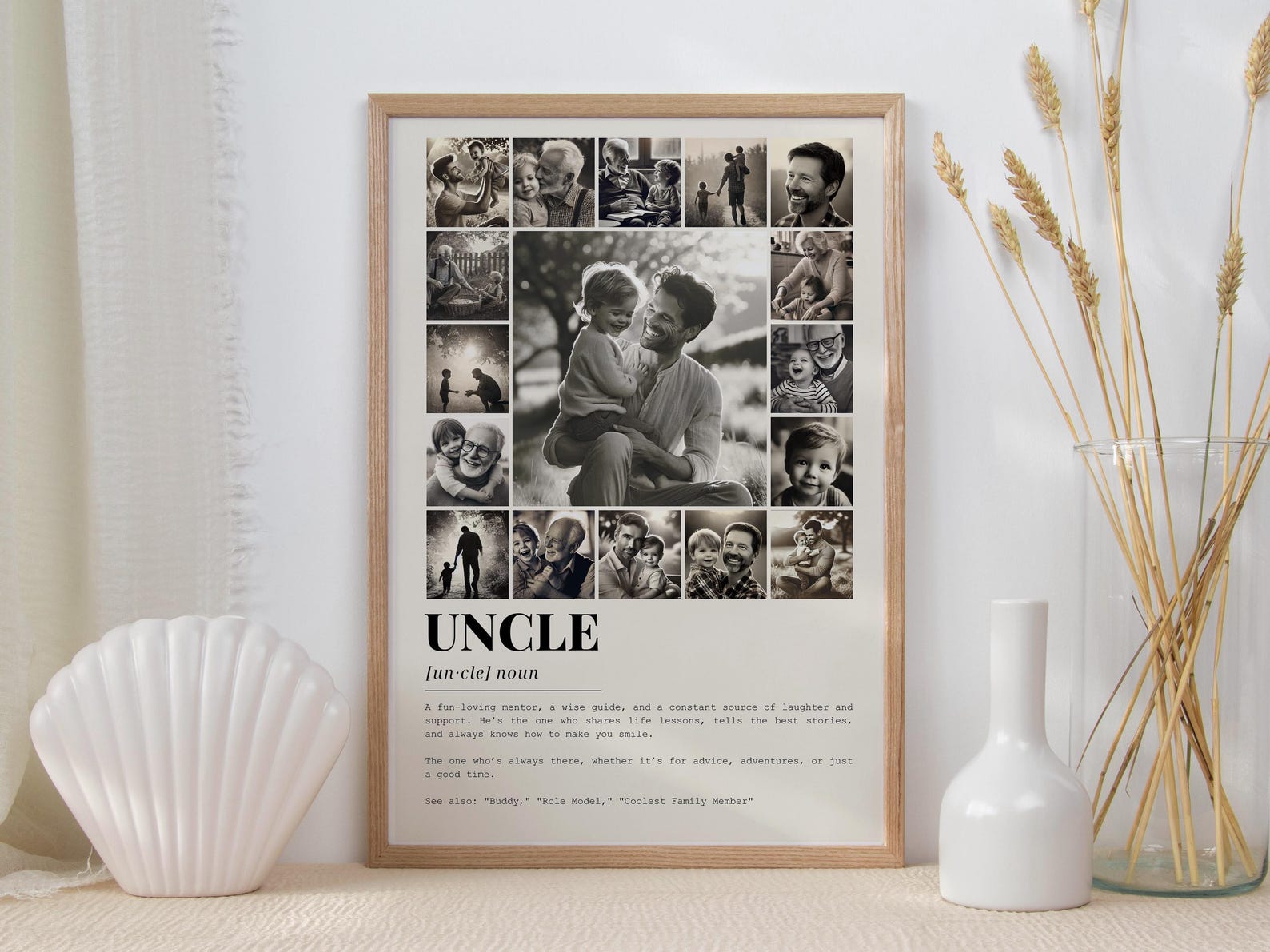 Uncle Definition Photo Collage Canva Template, Best Uncle Gifts ...