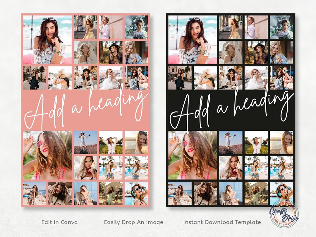 Photo Collage Template: 24x36 Memorial Design (canva Editable) - Etsy