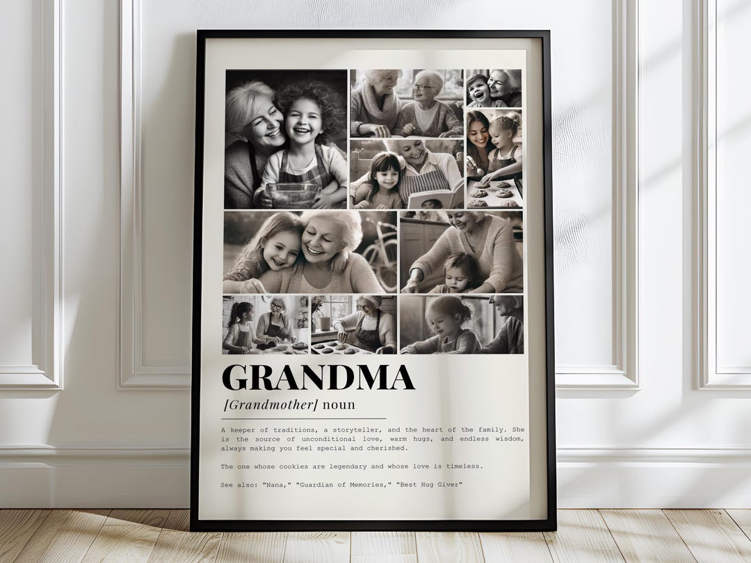 Grandma Definition Photo Collage Canva Template, Mother's Day Gifts ...