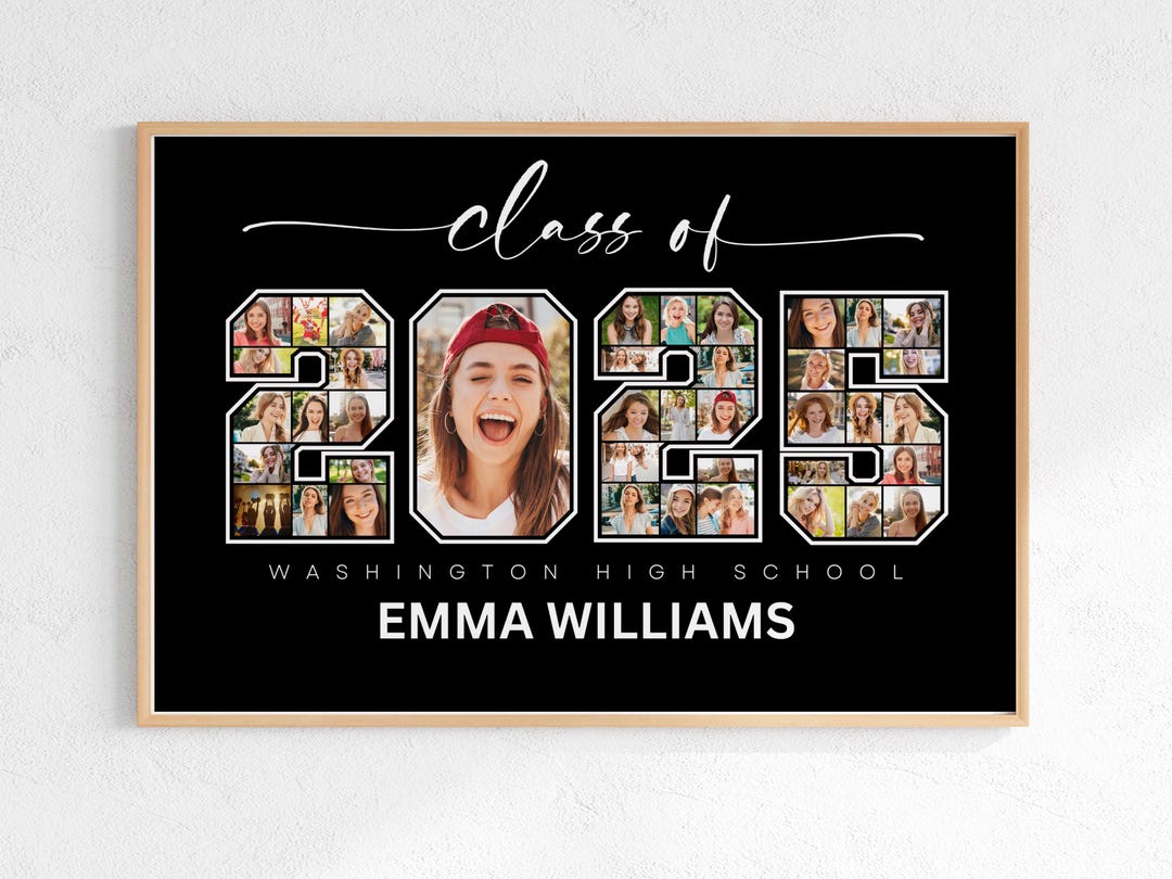 2025 Graduation Photo Collage Template Set, Graduation Welcome Sign ...