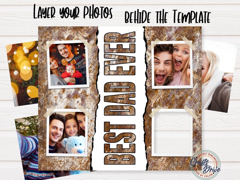 Best Dad Ever Tumbler Photo Frame Father Day Gift - Etsy