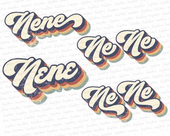 Retro NeNe Ne Ne Vintage Sublimation Png Birthday Holidays | Etsy
