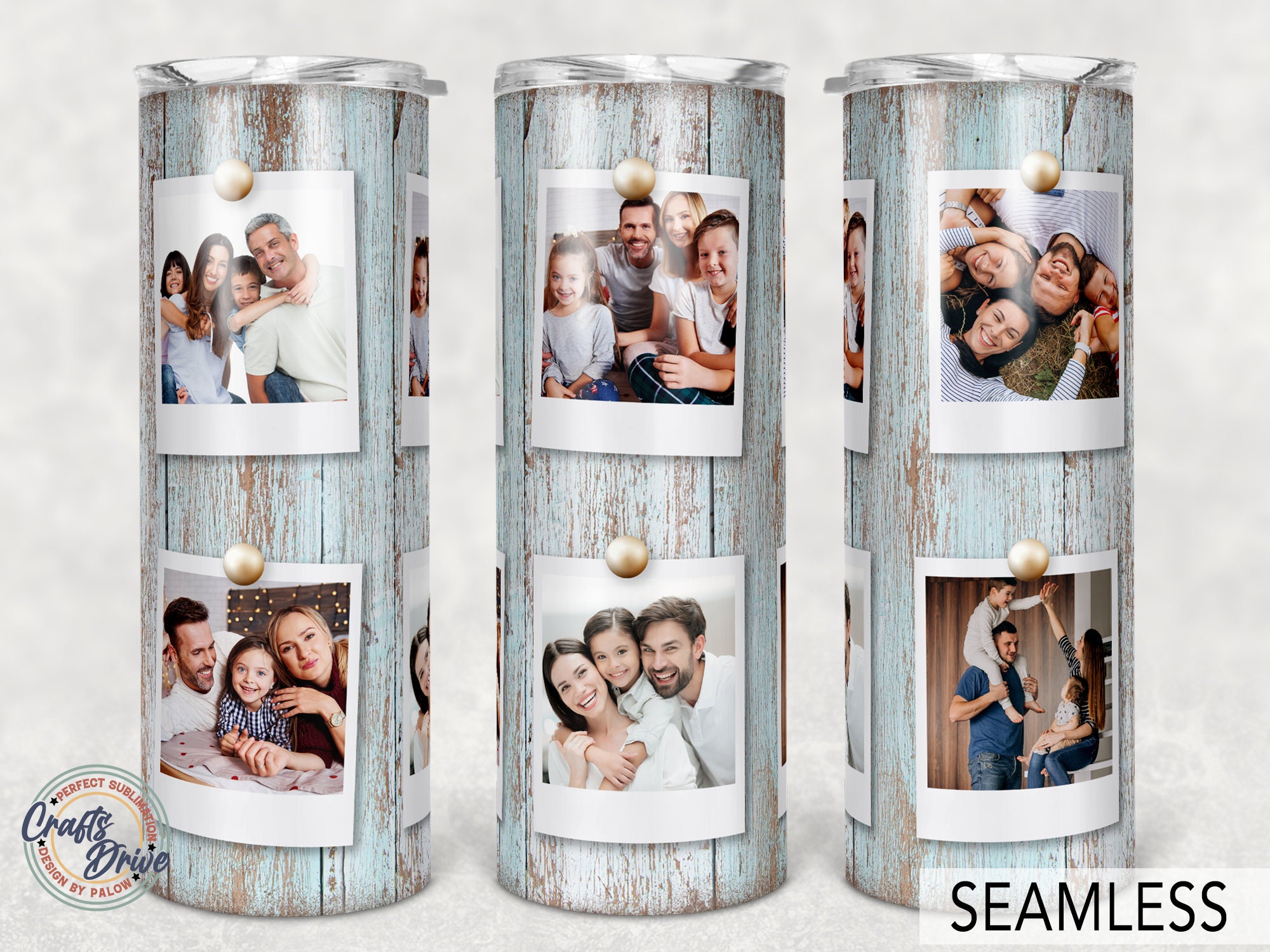 Photo Tumbler Template Png Sublimation Photo Collage 20oz - Etsy