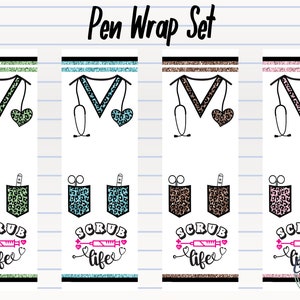 Scrub Life Pen Wrap File Set | Etsy
