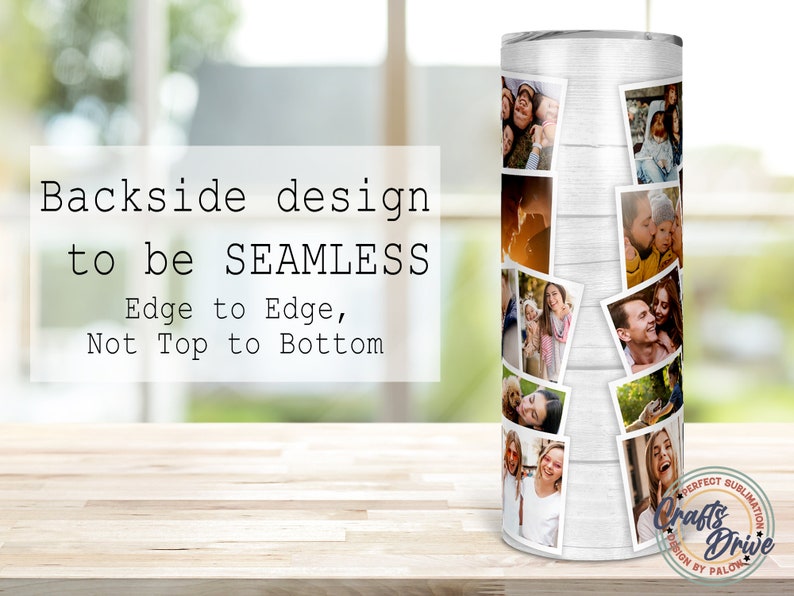 Heart Photo Collage Tumbler Template, Wedding Gift (PNG) - Etsy UK