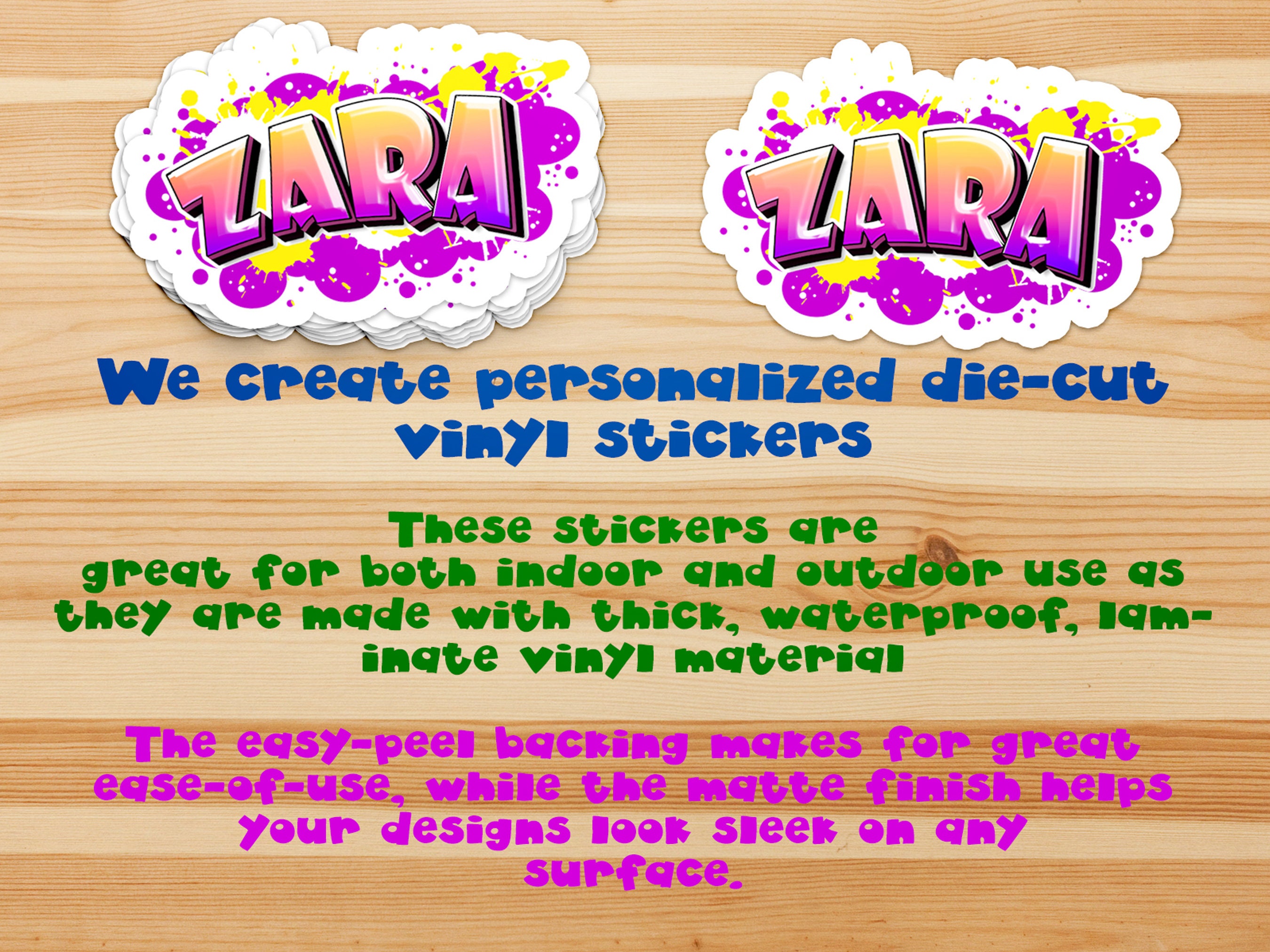 Custom Graffiti Name Die Cut Vinyl Stickers Waterproof - Etsy