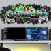 Custom Game Room Decor, Wall Sticker, Graffiti Art, Die Cut Vinyl ...