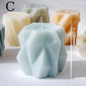 Geometric Diamond Pattern Cylinder Aromatherapy Candle Silicone Mold ...
