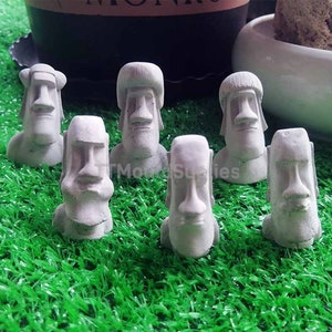 Six Types of Easter Island Statues Moai Stone Concrete Silicone Mold ...