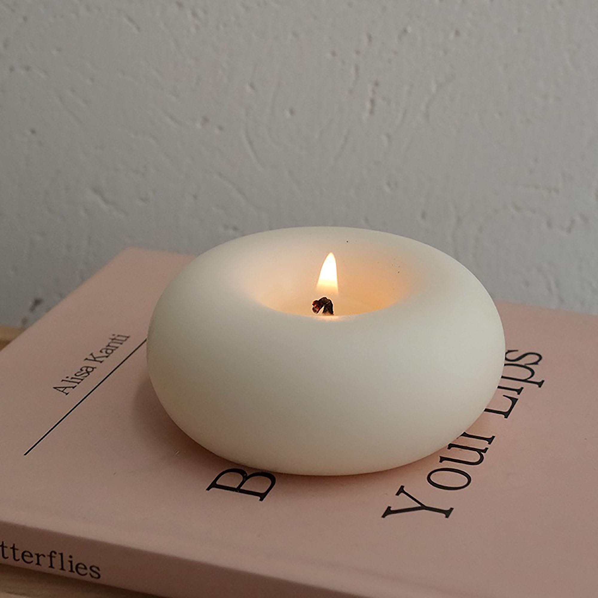 Creative Donut Circle Candle Silicone Mold ：DIY Geometric Bedroom ...