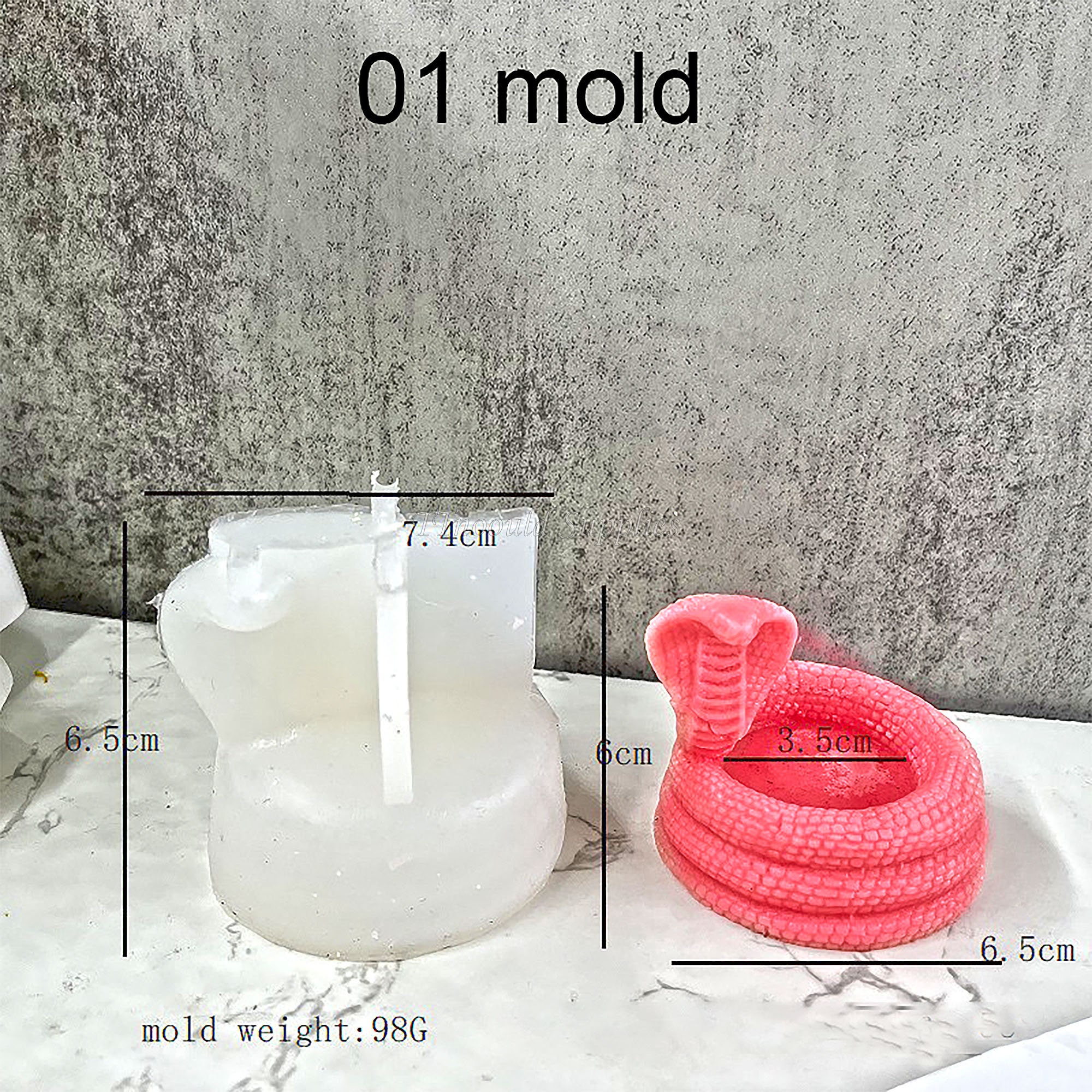 Snake Candleholder Concrete Silicone Mold Snake-shaped Candle - Etsy
