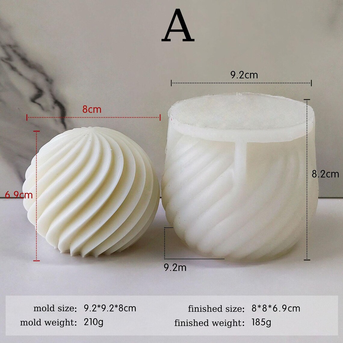 Scandinavian Wave Ball Candle Mold: DIY Creative Geometric Sphere ...