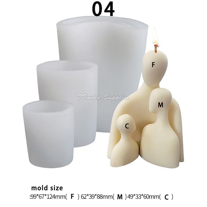 Couple Portrait Candle Mold Abstract Portrait Plaster Mold - Etsy