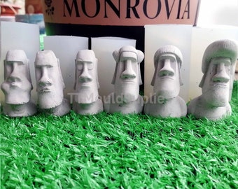 Moai Concrete Mold - Etsy