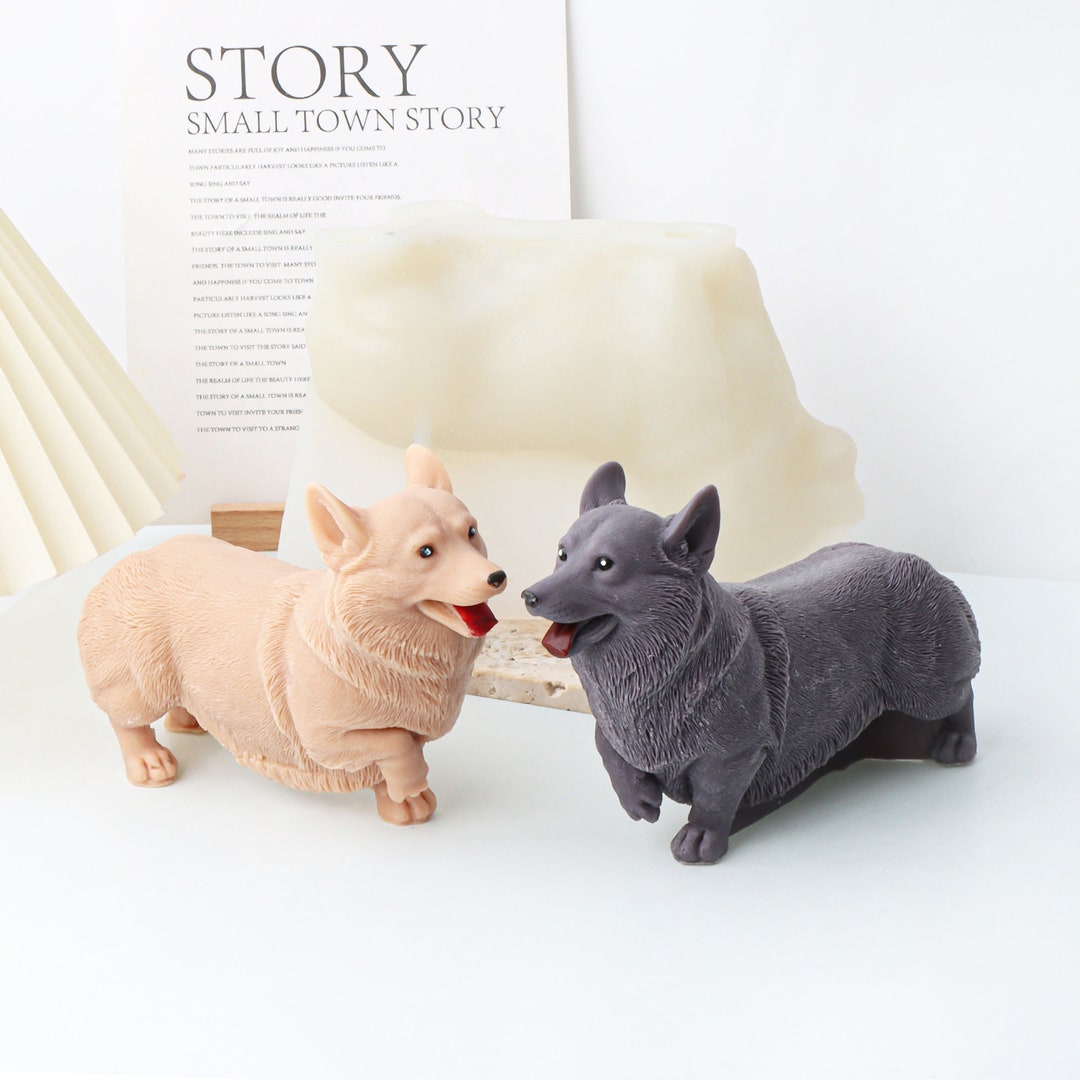 Teddy Dog Labrador Corgi Candle Silicone Mold, Pet Dog Birthday Cake ...