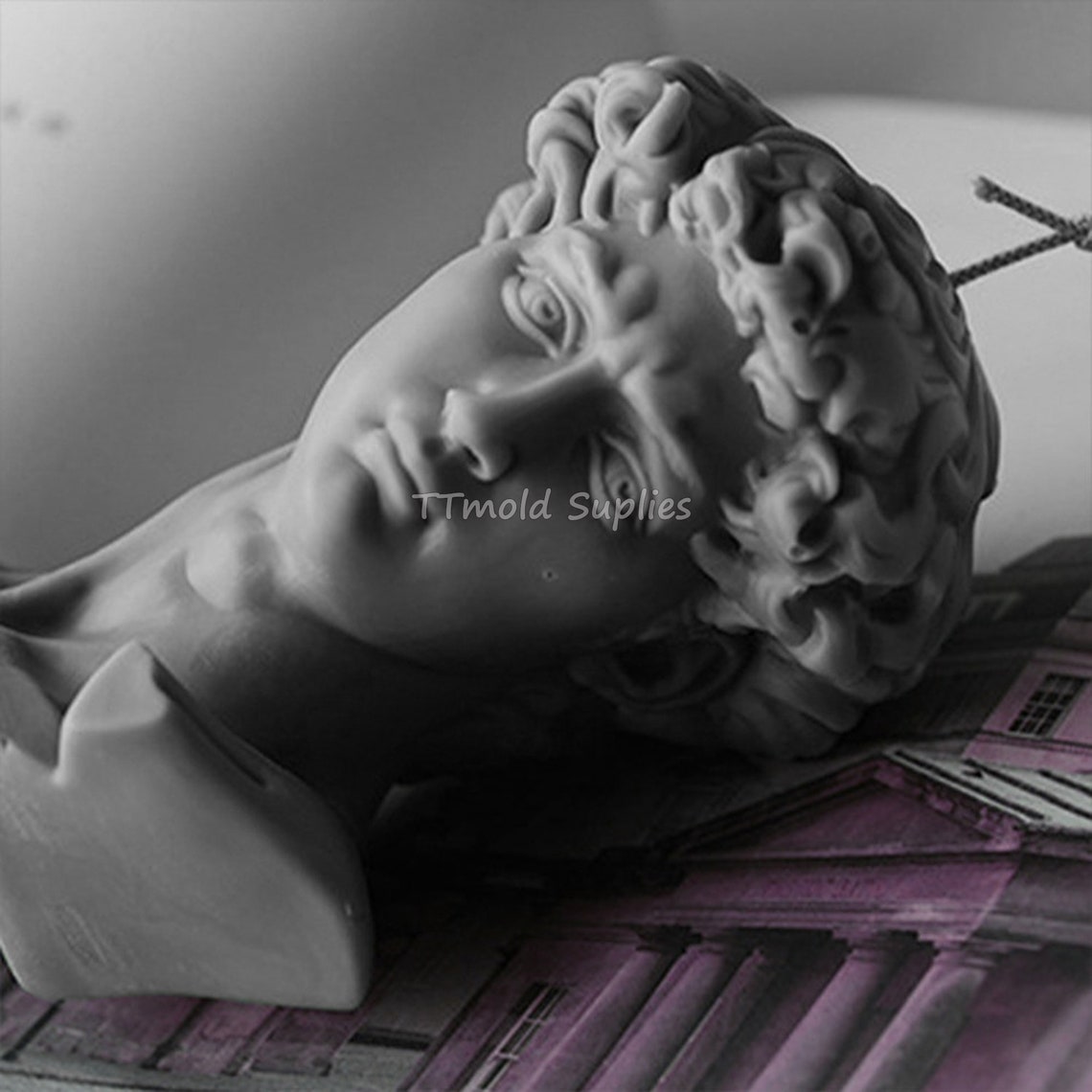 David Statue Candle Silicone Mold Greek Portrait Candle Mold - Etsy