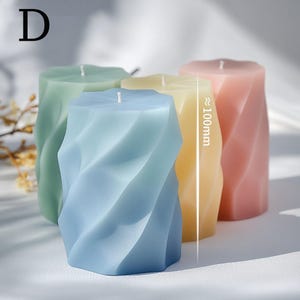 Geometric Diamond Pattern Cylinder Aromatherapy Candle Silicone Mold ...