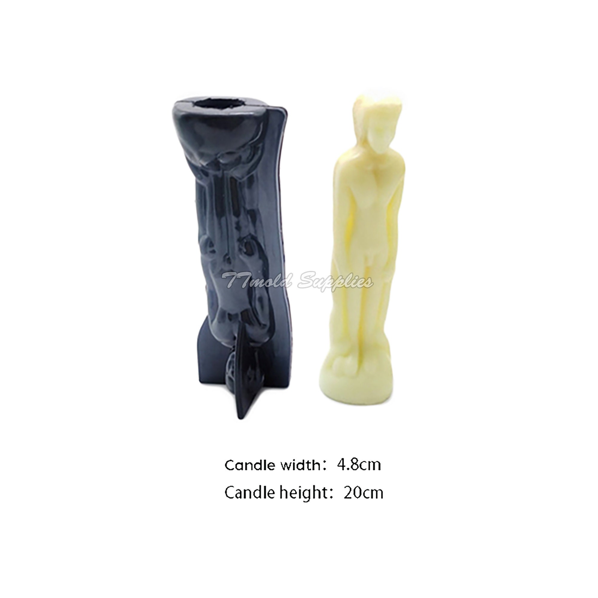 Male and Female Human Body Candle Silicone Mold, Abstract Portrait ...