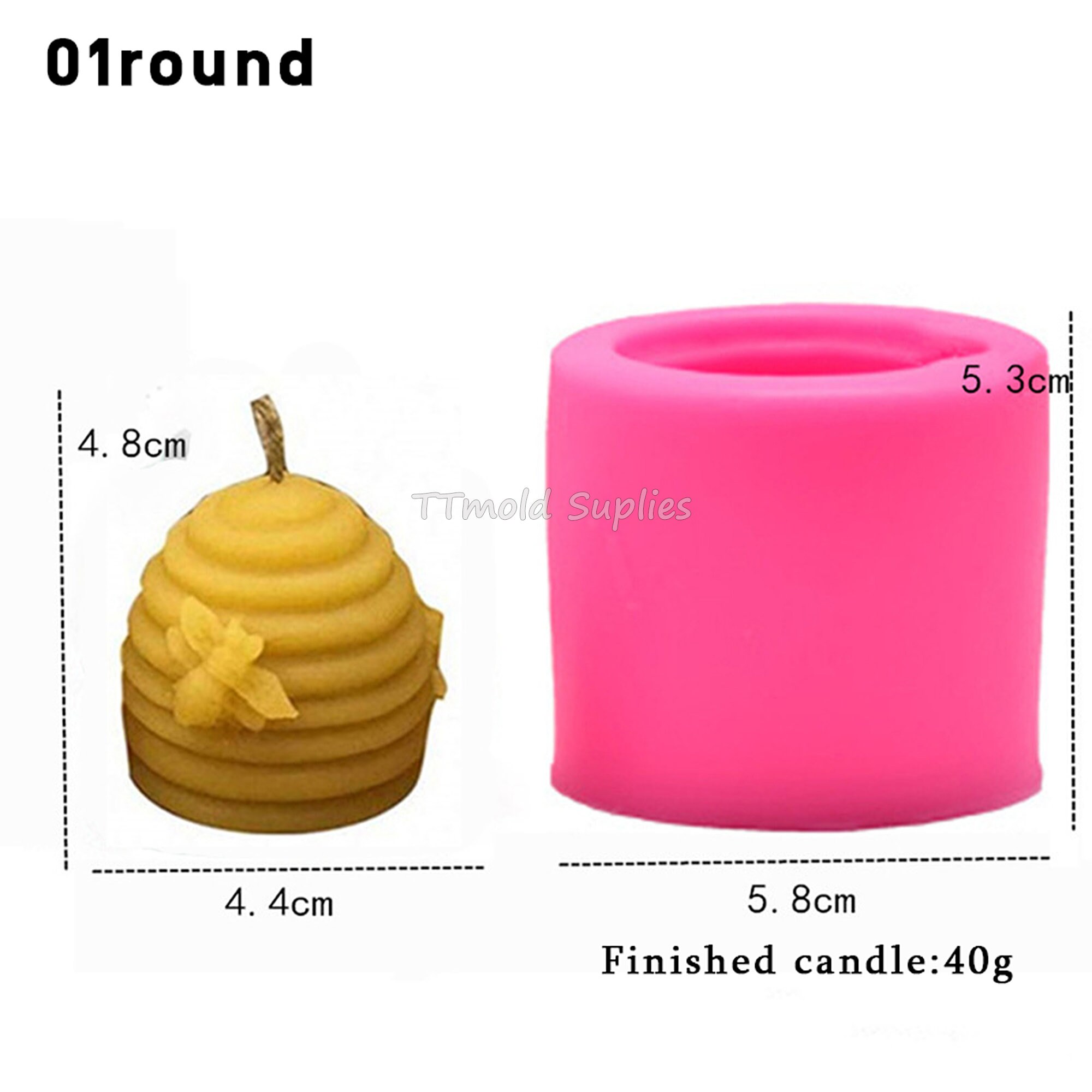 Honeycomb Candle Silicone Mold Bee Cylindrical Candle Mold - Etsy