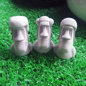 Six Types of Easter Island Statues Moai Stone Concrete Silicone Mold ...