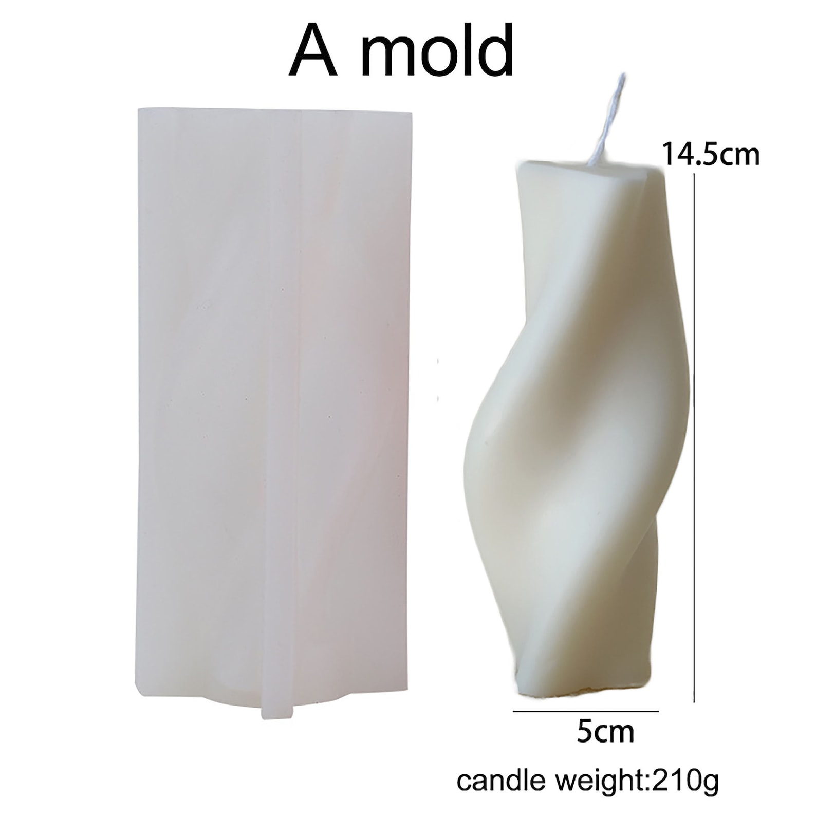 Geometric Abstract Water Wave Striped Candle Silicone Mold,creative ...