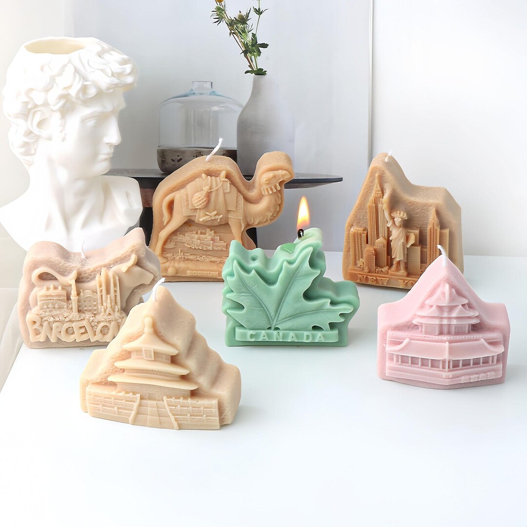 Landmarks Statue of Liberty Candle Silicone Mold: DIY Landmark ...