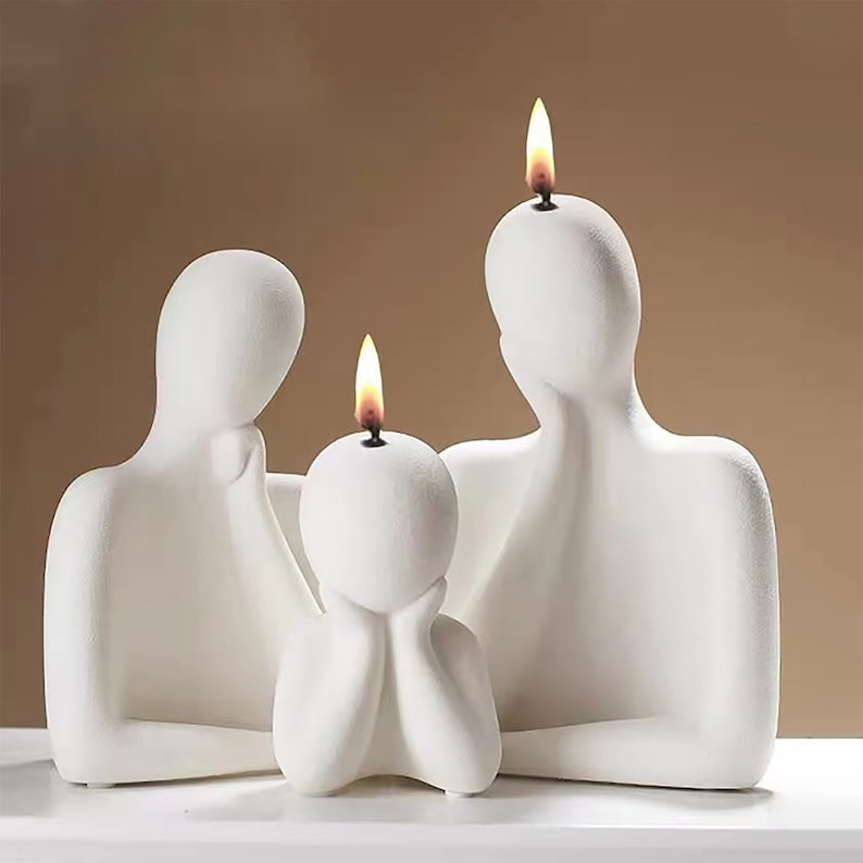 Abstract Human Statue Aromatherapy Candle Silicone Mold DIY Human ...