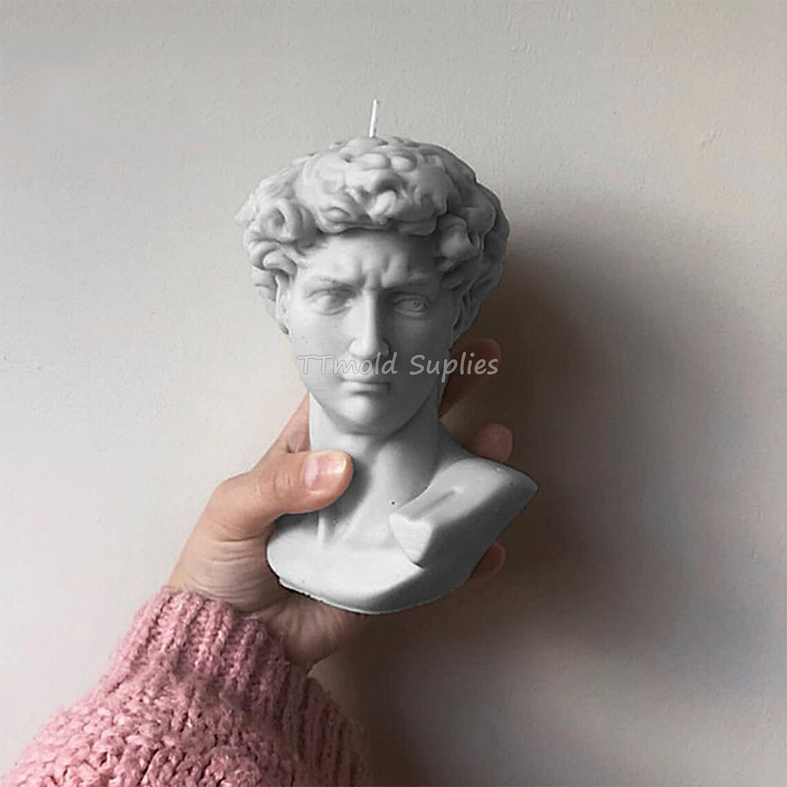David Statue Candle Silicone Mold Greek Portrait Candle Mold - Etsy