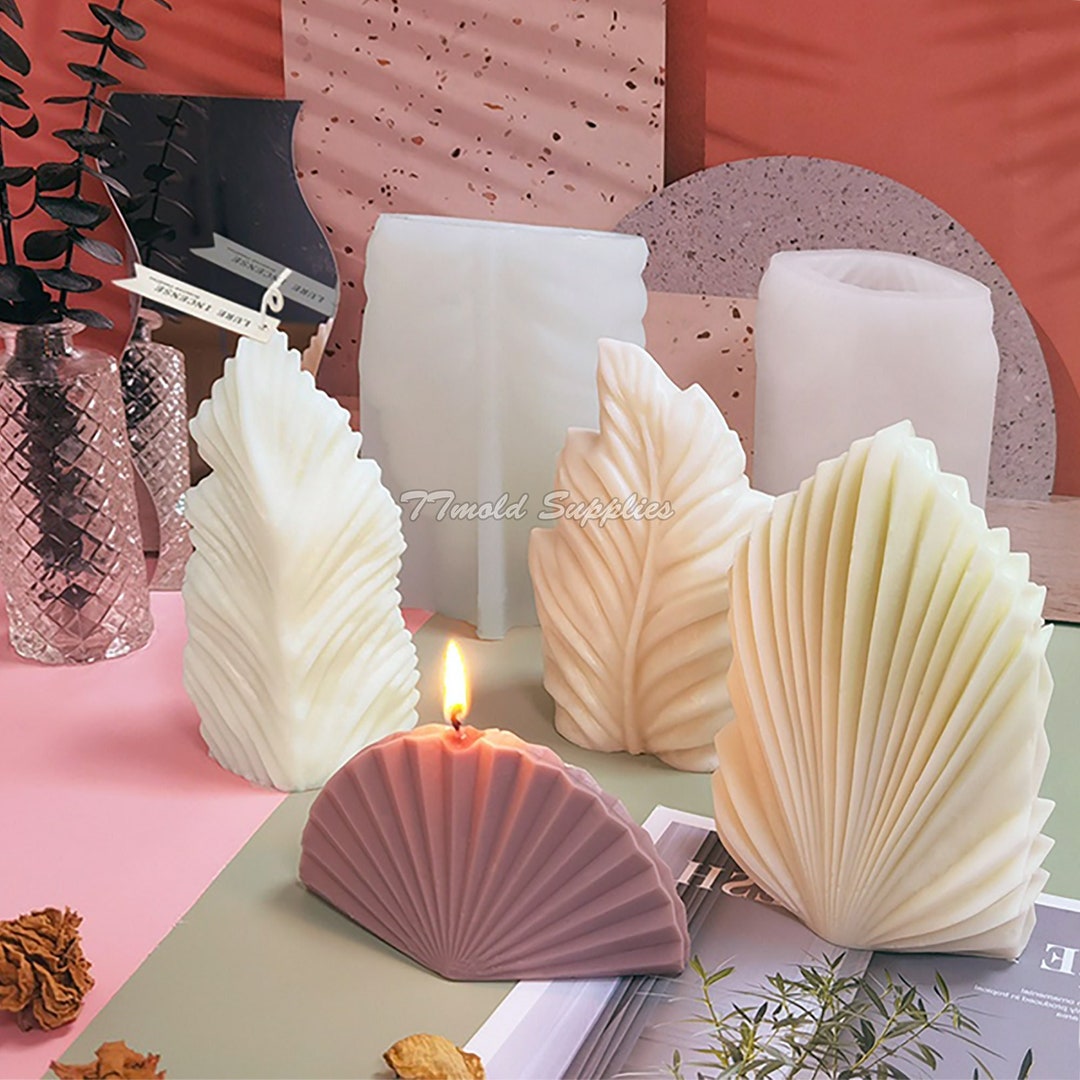 Large Scallop Sea Shell Aroma Candle Mold: DIY Maple Leaf Candle ...
