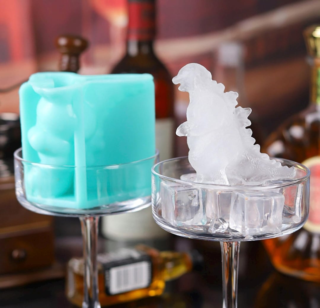Godzilla Bar Whiskey Ice Compartment Silicone Mold DIY Godzilla Ice Box ...