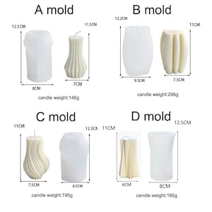 Line Geometry Candle Silicone Mold, Twisted Plaster Ornament Mold, Handmade Soap Mold - Etsy